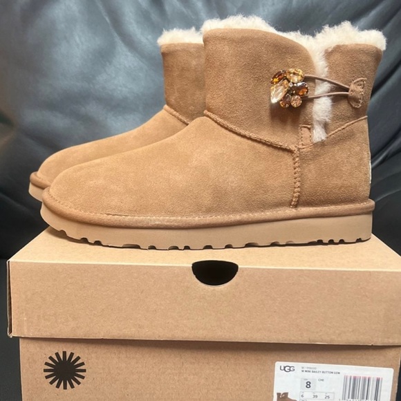 UGG | Shoes | Ugg W Mini Bailey Button Gem Boots | Poshmark